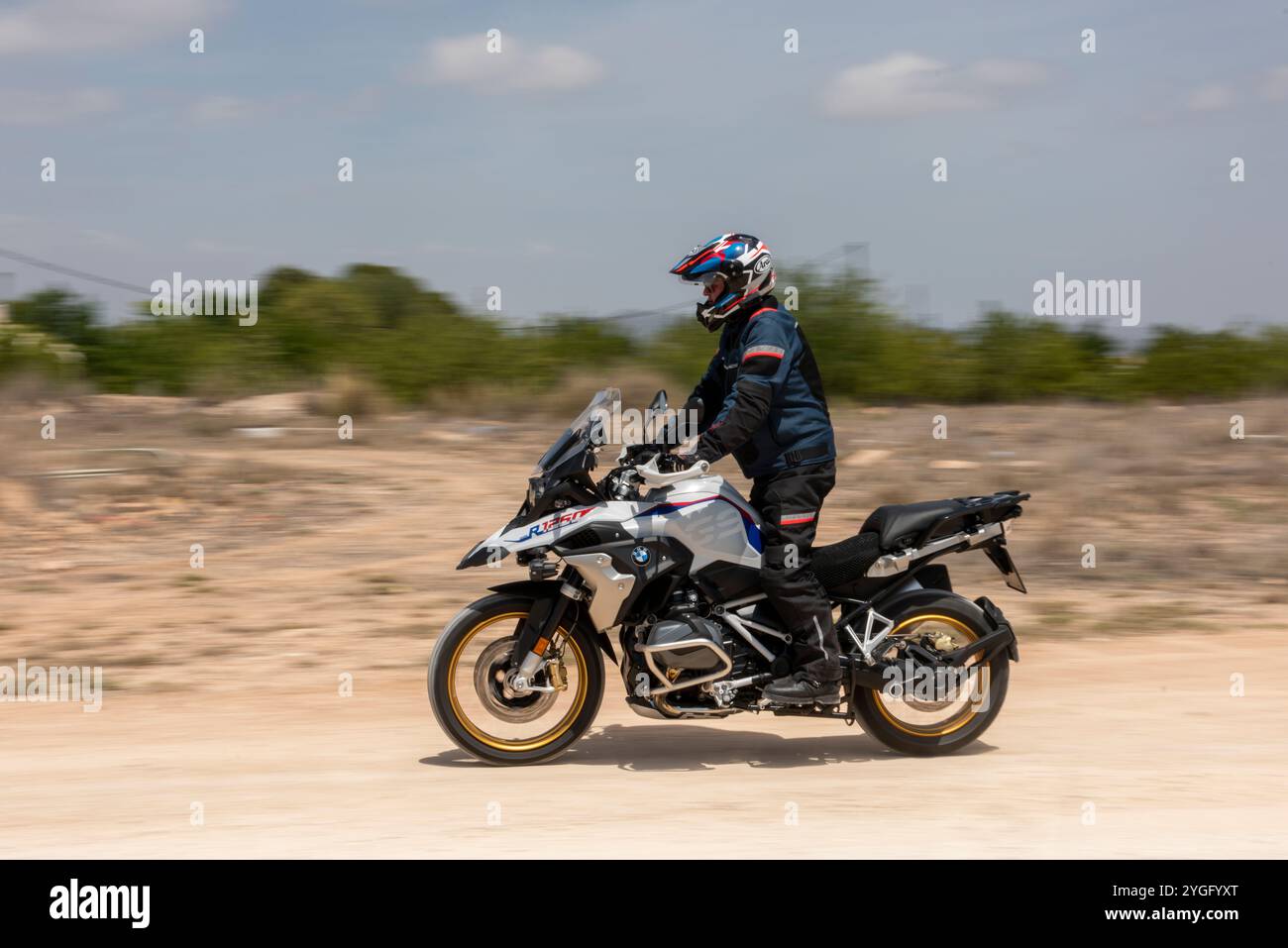 Riding a motorcycle off-road Stock Photo - Alamy