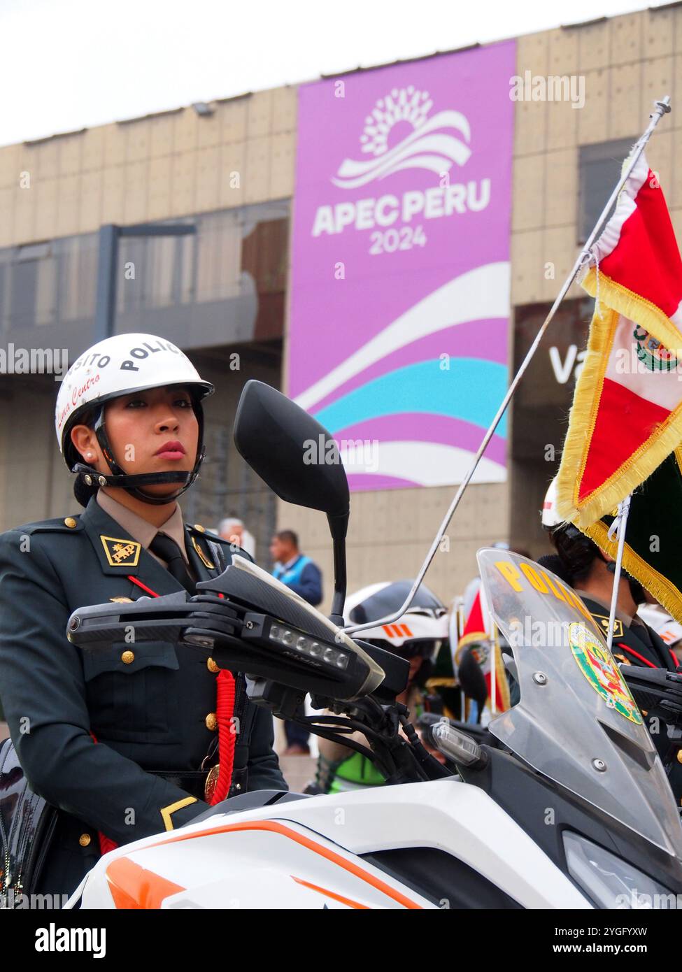 Female officers of the motorized police participating in the ...