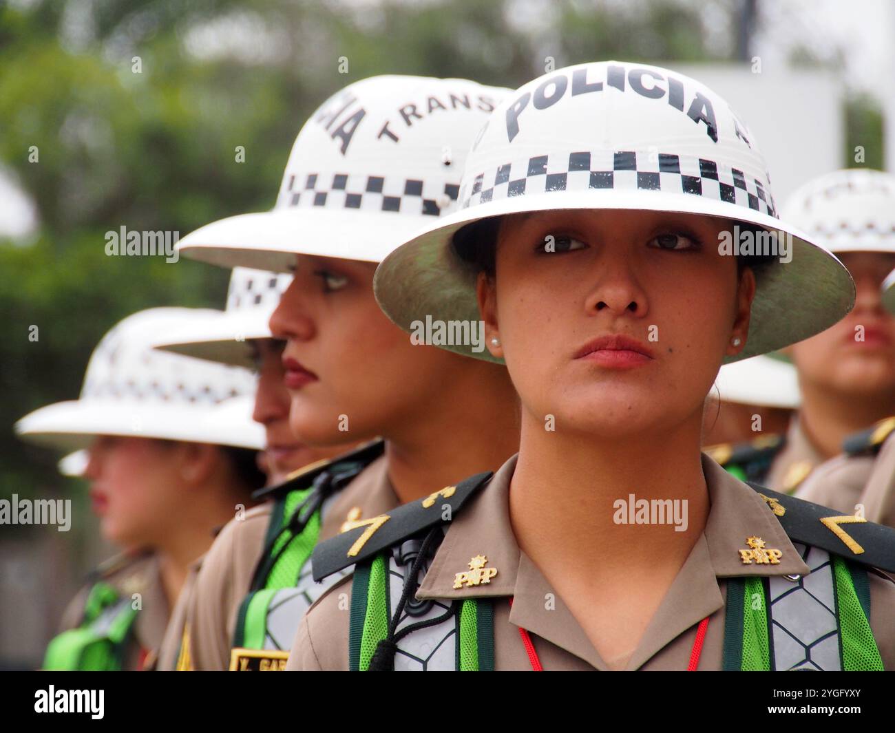 Female traffic police officers participating in the Presentation and ...
