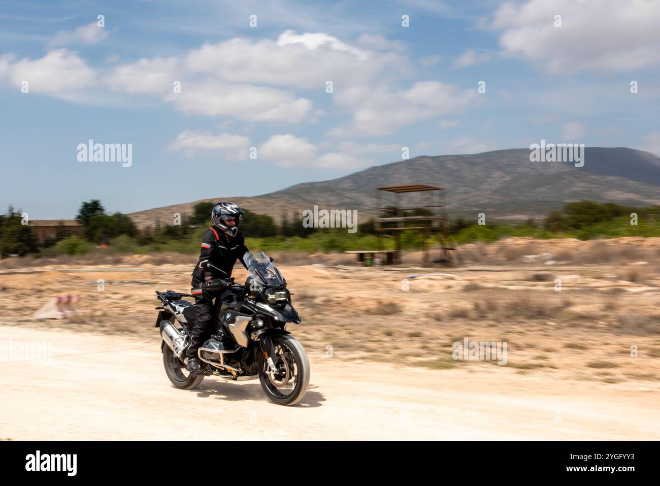 Riding a motorcycle off-road Stock Photo - Alamy