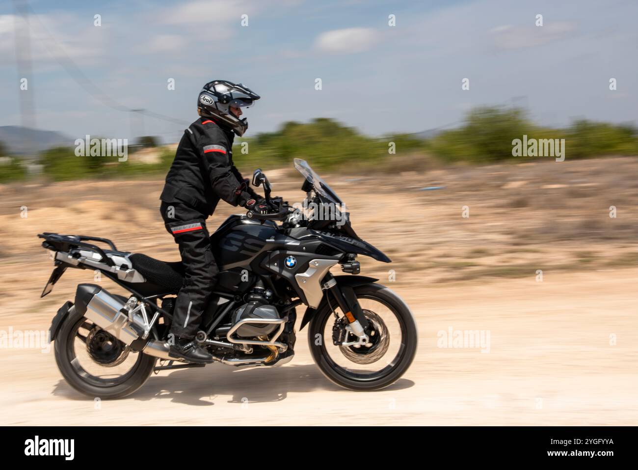 Riding a motorcycle off-road Stock Photo - Alamy