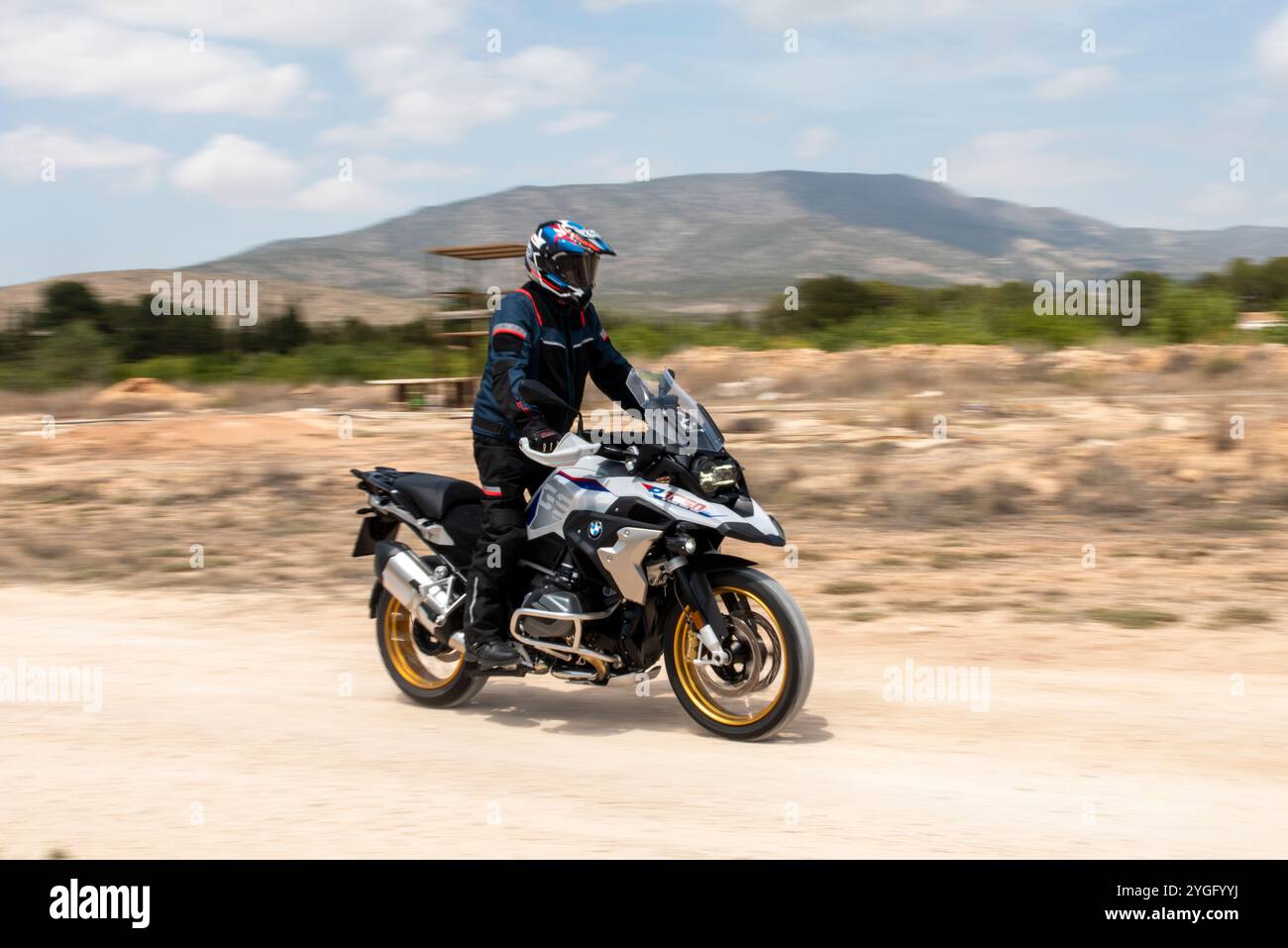 Riding a motorcycle off-road Stock Photo - Alamy