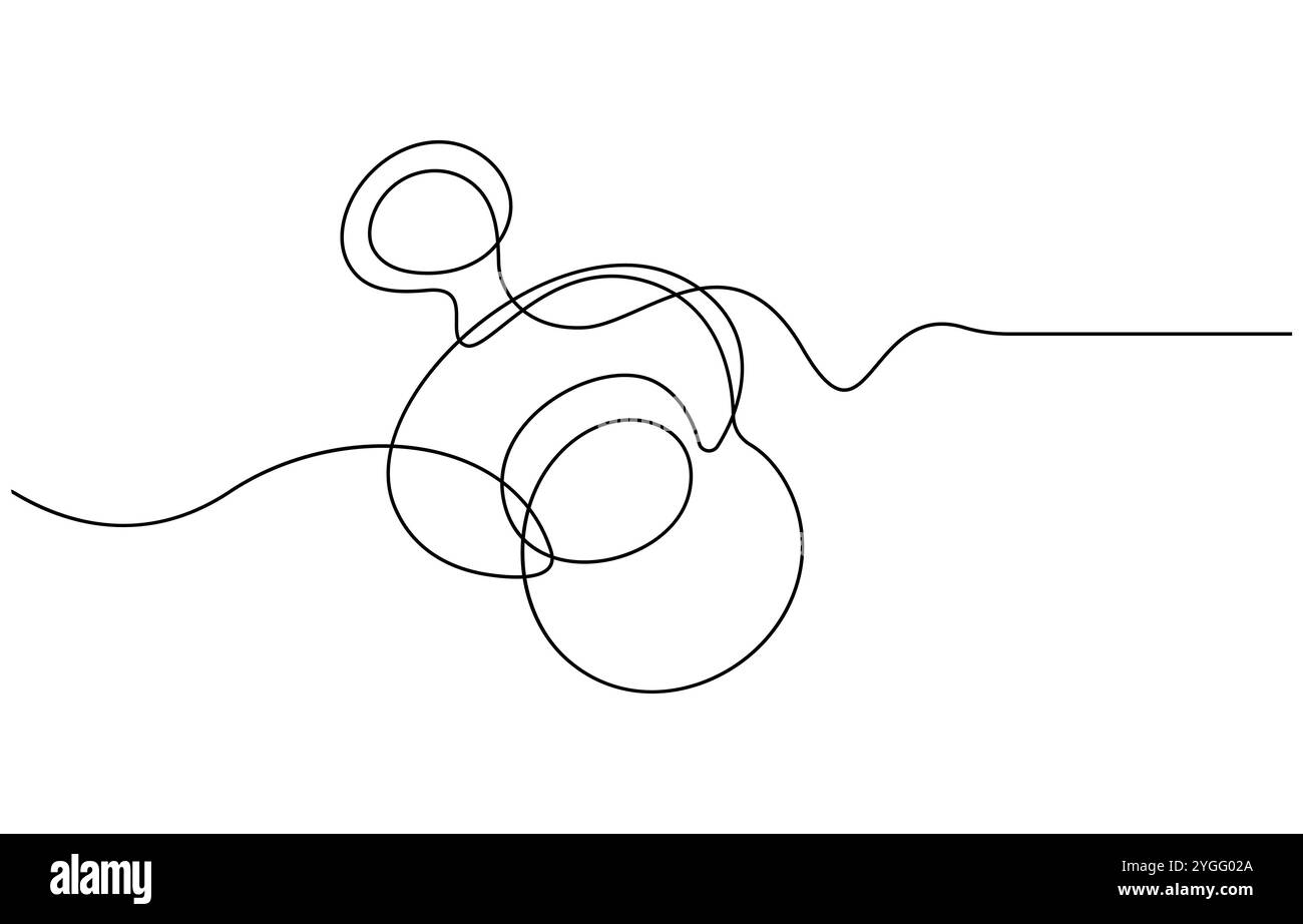 Continuous line drawing of pacifier. Pregnancy planning concept. Vector ...