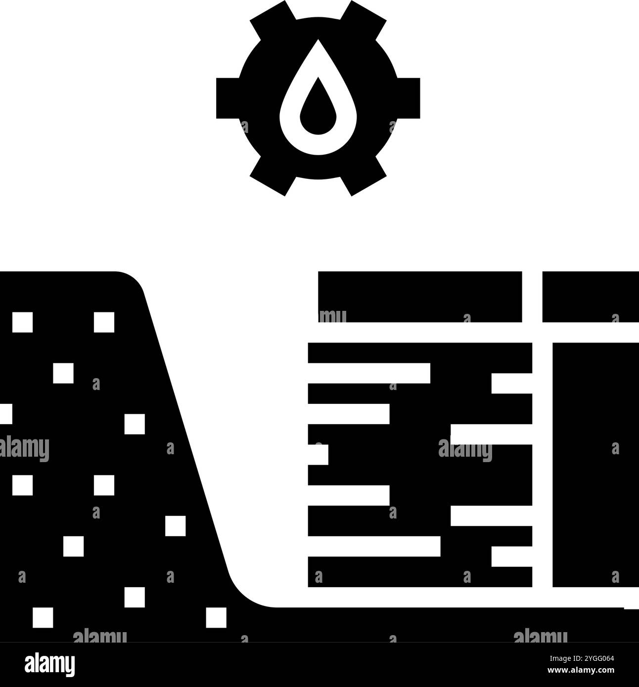 basement waterproofing home maintenance glyph icon vector illustration ...