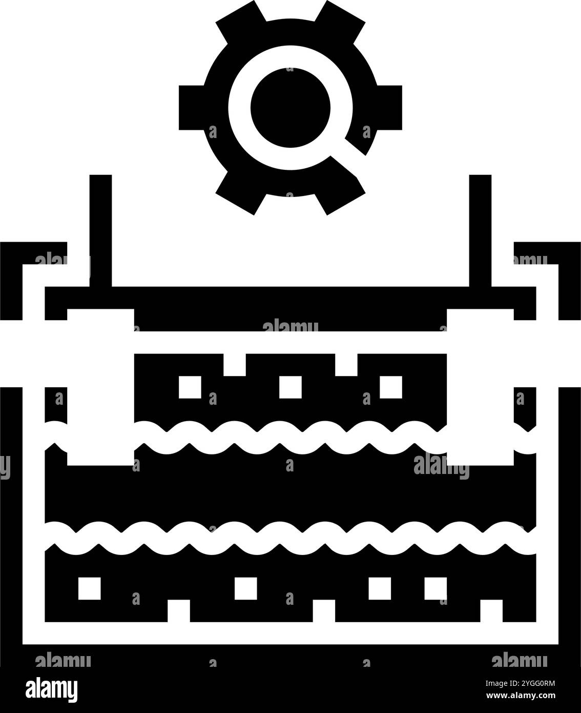 septic tank inspection home maintenance glyph icon vector illustration ...