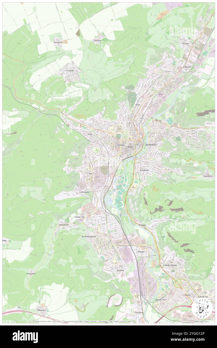 Jena West, DE, Germany, Thuringia, N 50 55' 23'', N 11 34' 40'', map ...