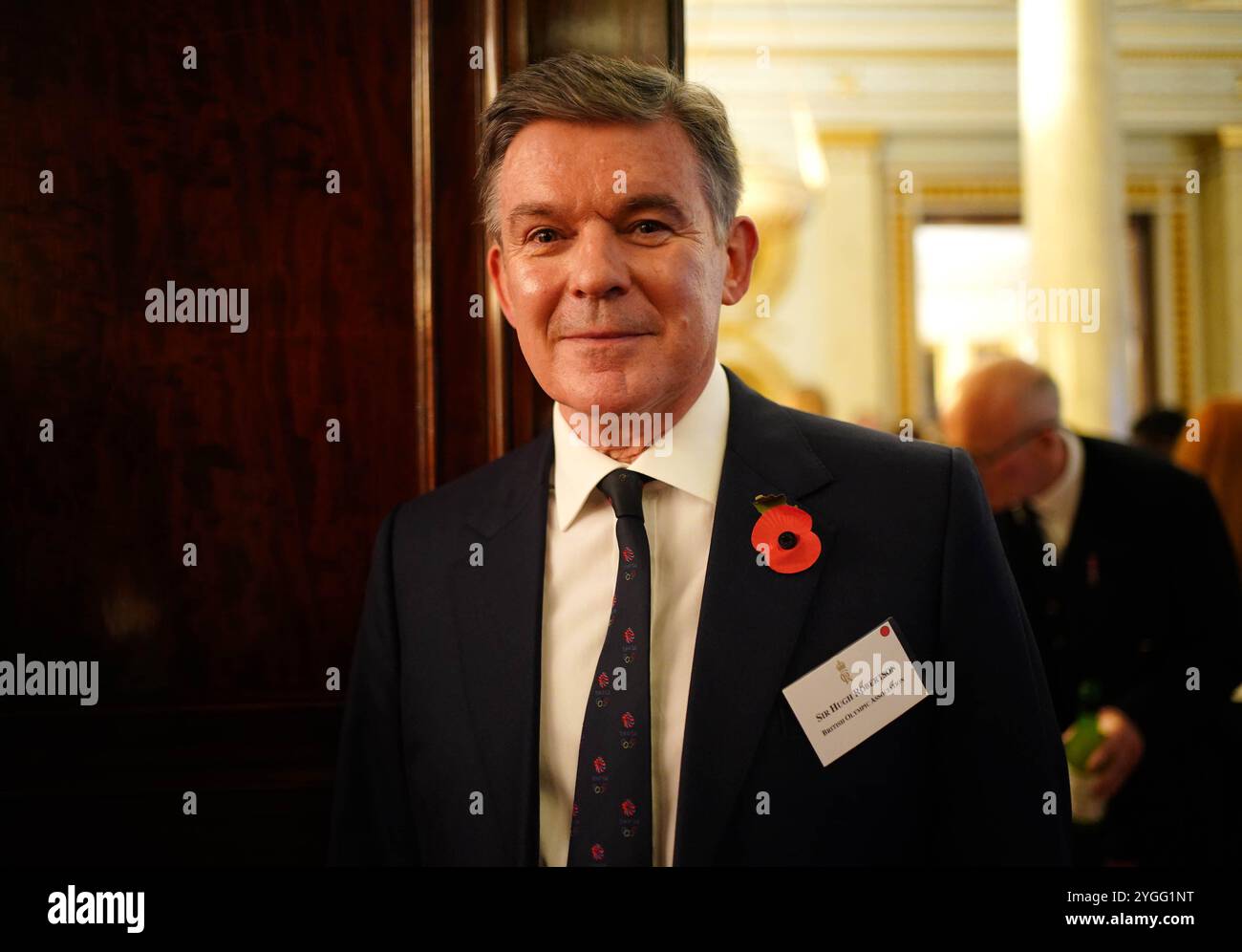 Sir Hugh Robertson at a reception for medallists from the Paris 2024 ...