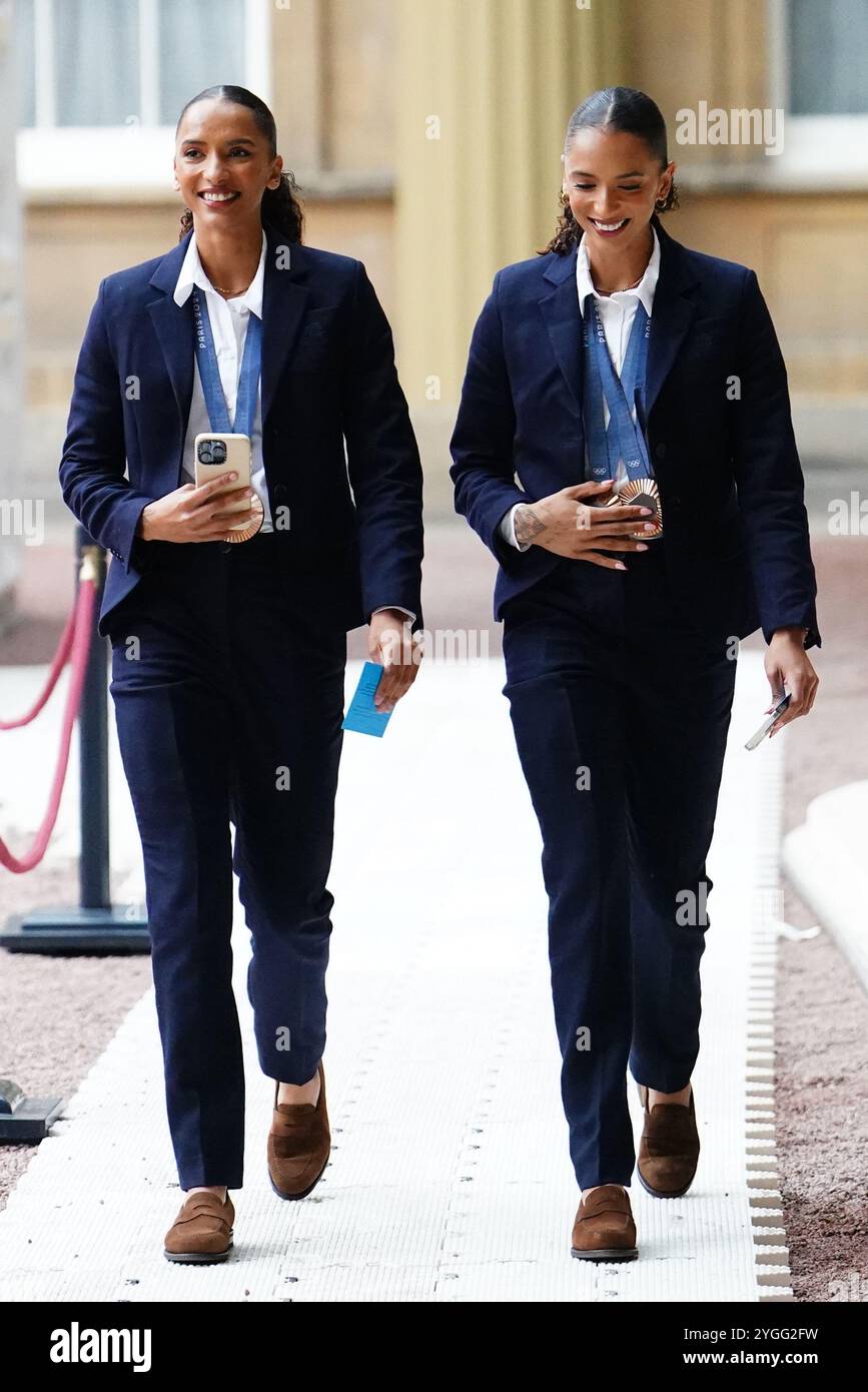 Laviai and Lina Nielsen arrives for a reception hosted by King Charles ...