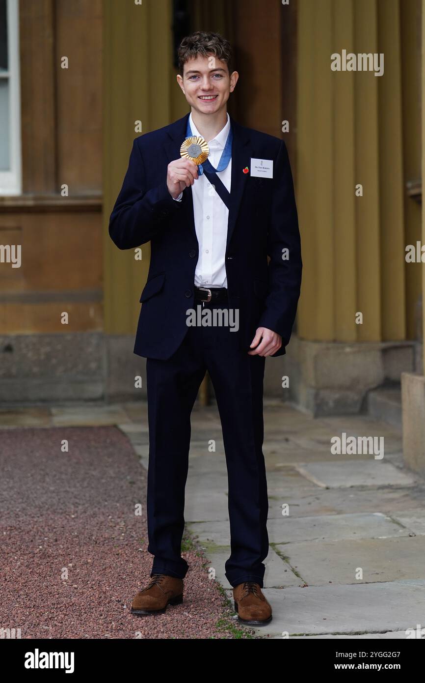 Toby Roberts arrives for a reception hosted by King Charles III for ...