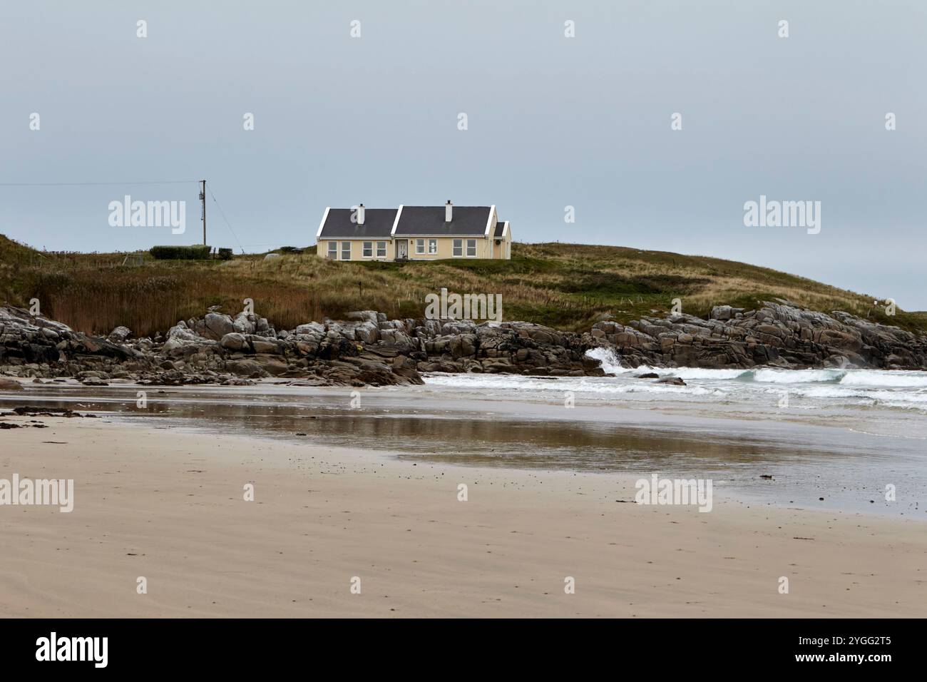 large bungalow remote house home property on ballyhiernan bay white ...