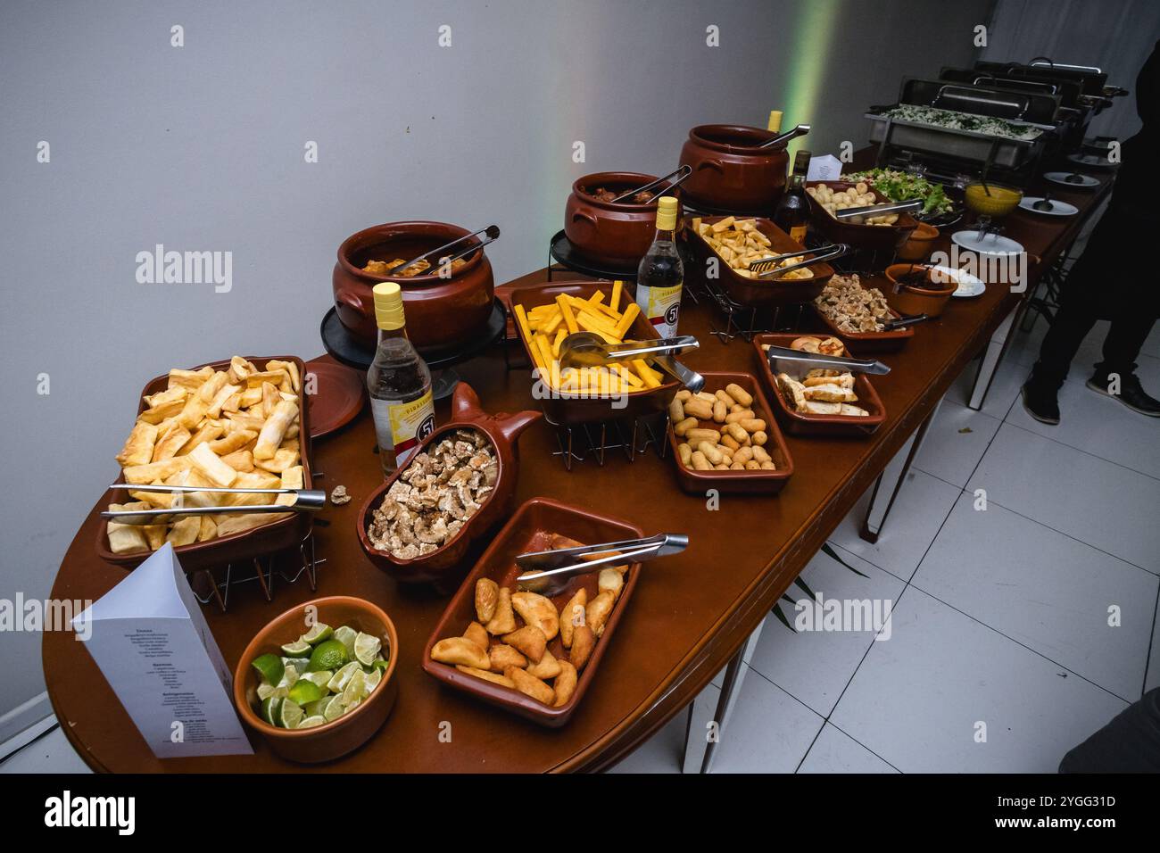 Self service, restaurant food by the kilo, served in Brazil, with ...