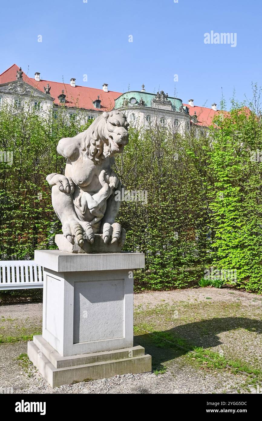 Gargoyle statue in the Gardens of the Royal Castle in Warsaw, Poland ...