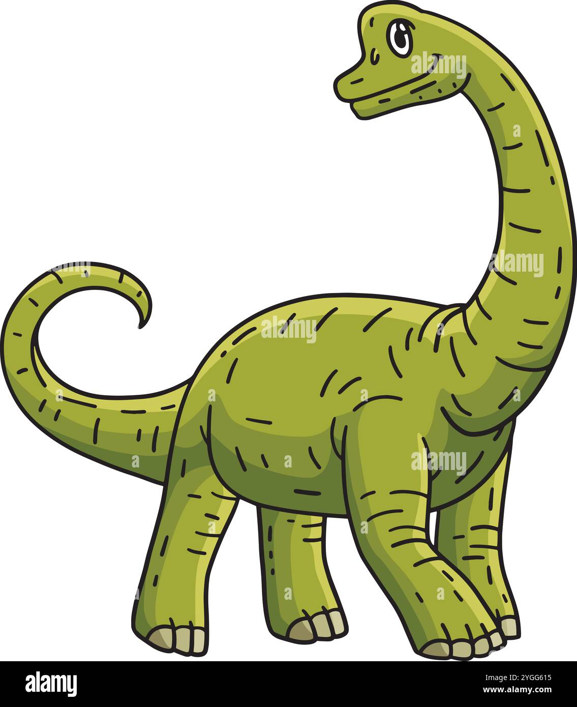 Dinosaur Brachiosaurus Cartoon Colored Clipart Stock Vector Image & Art ...