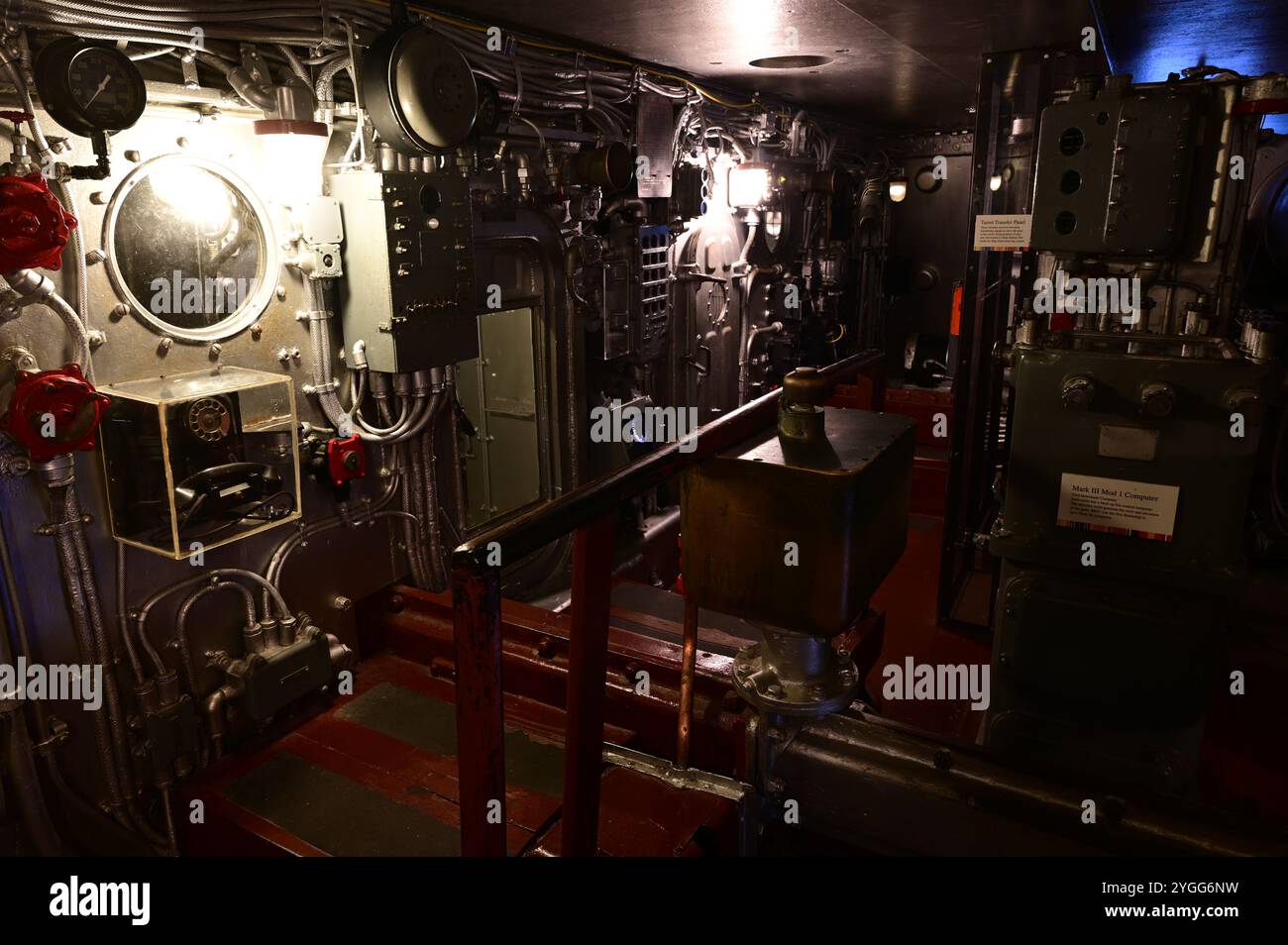 Inside the forward Turret of an American Battleship Stock Photo - Alamy