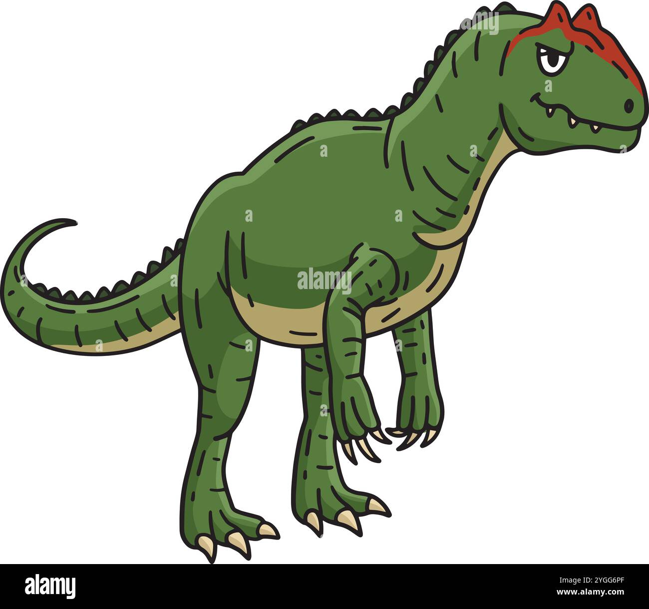 Dinosaur Allosaurus Cartoon Colored Clipart Stock Vector Image & Art ...