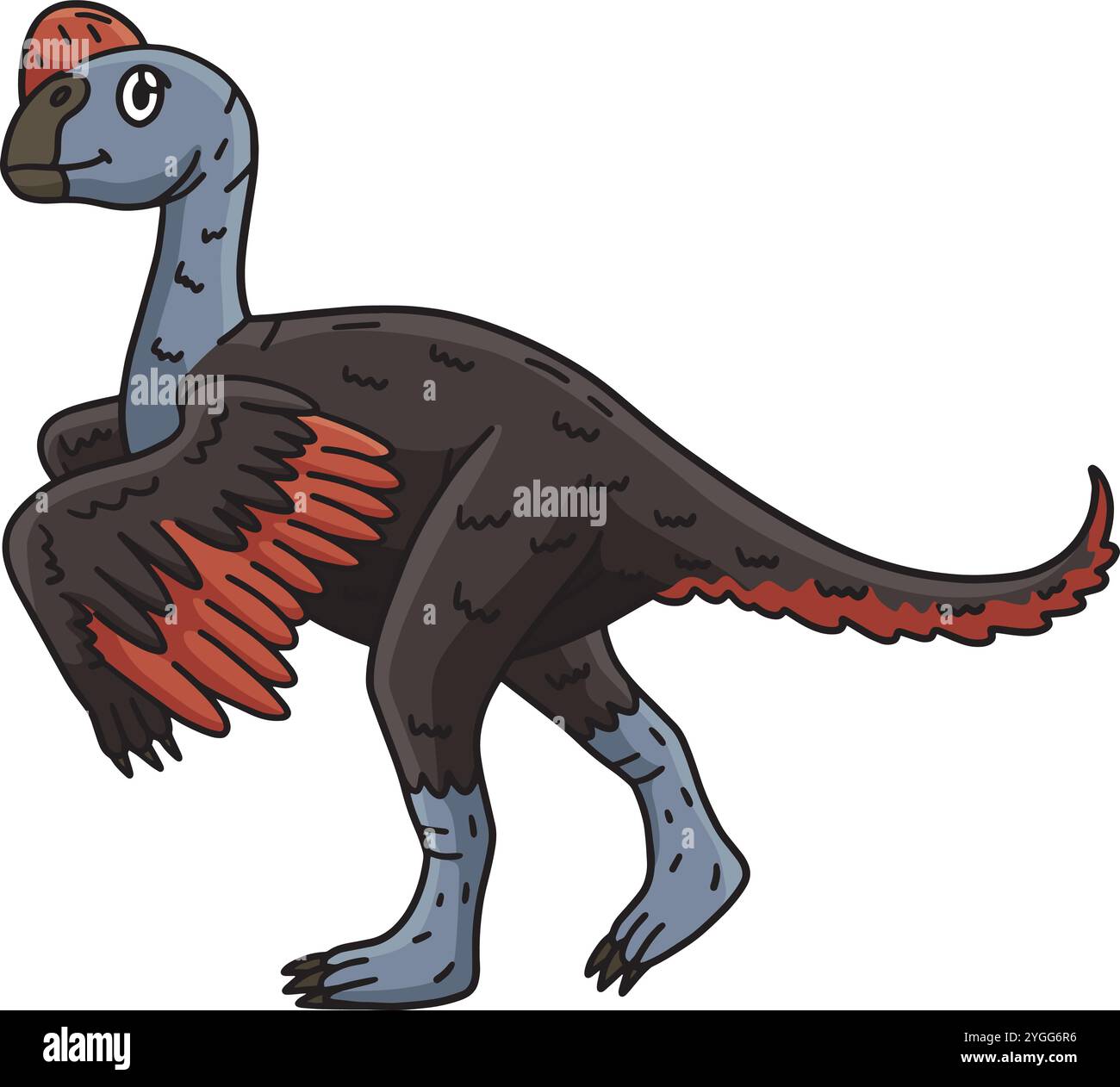 Dinosaur Oviraptor Cartoon Colored Clipart Stock Vector Image & Art - Alamy