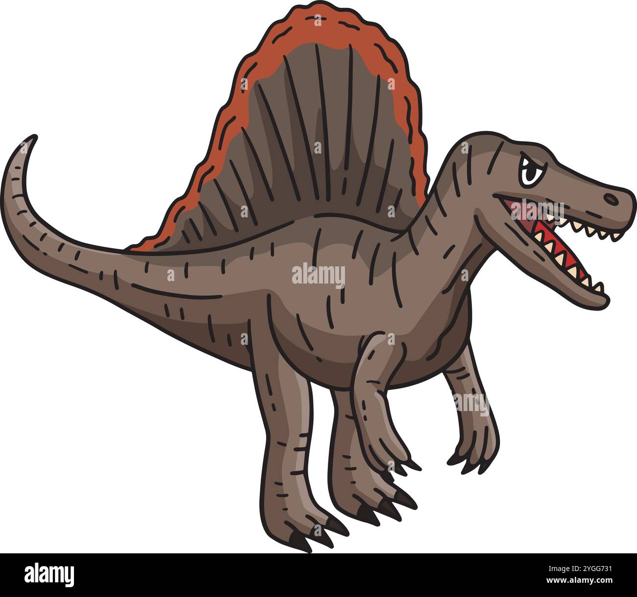Dinosaur Spinosaurus Cartoon Colored Clipart Stock Vector Image & Art ...