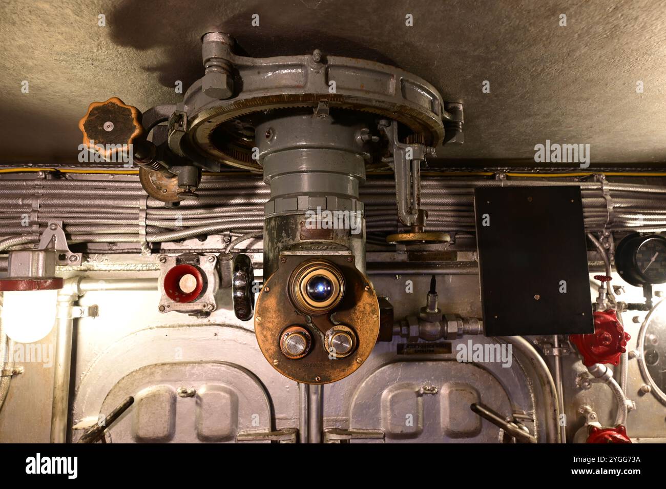 Inside the forward Turret of an American Battleship Stock Photo - Alamy
