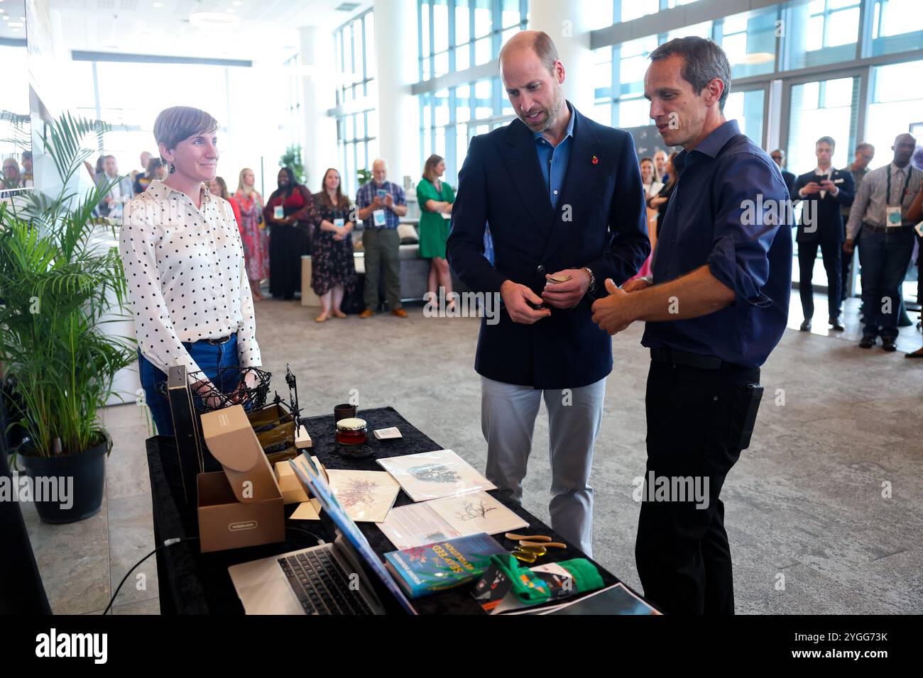 The Prince of Wales during his visit to the Seaweed Innovator Showcase ...