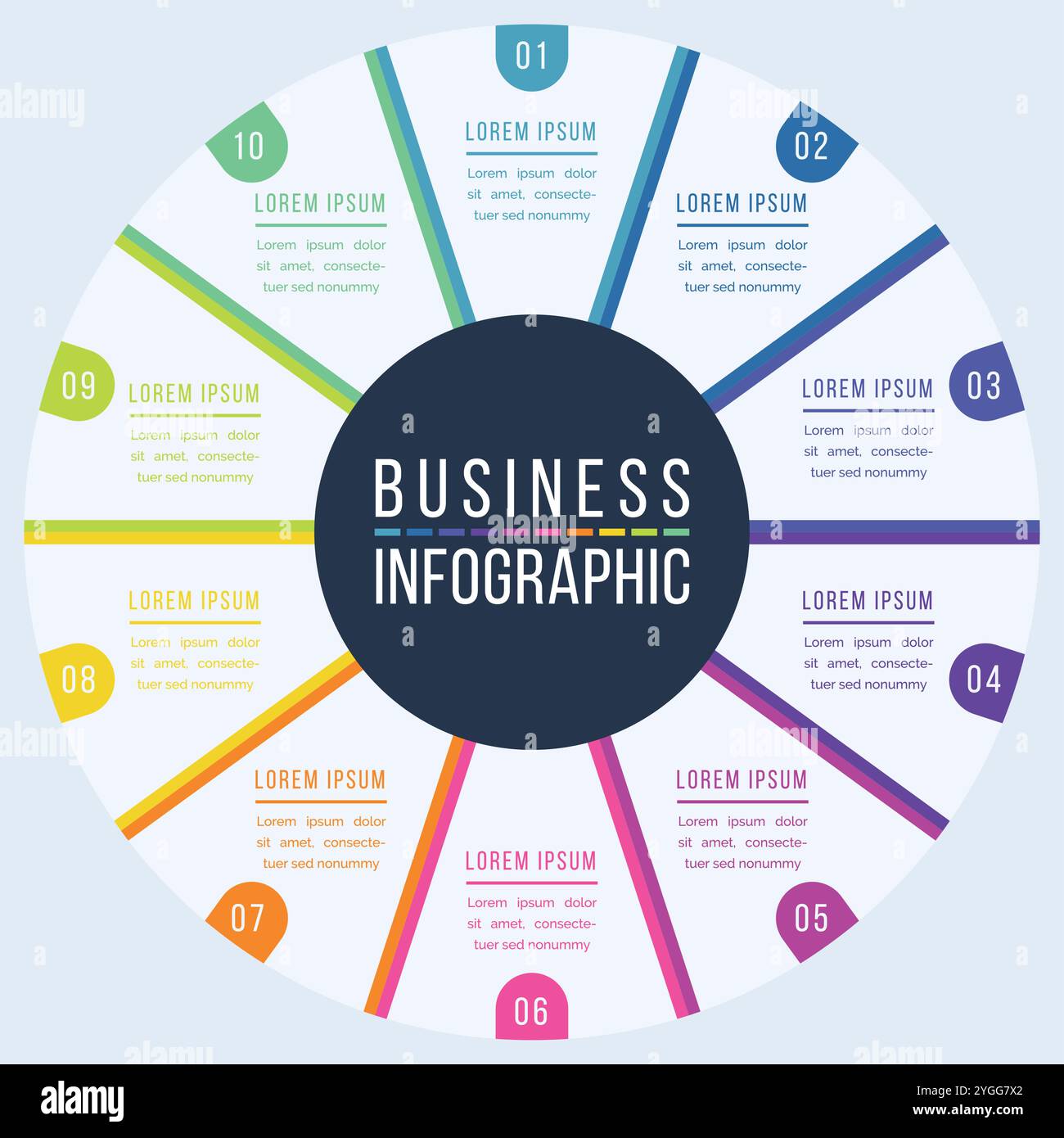 Infographic template circle business Stock Vector Images - Alamy
