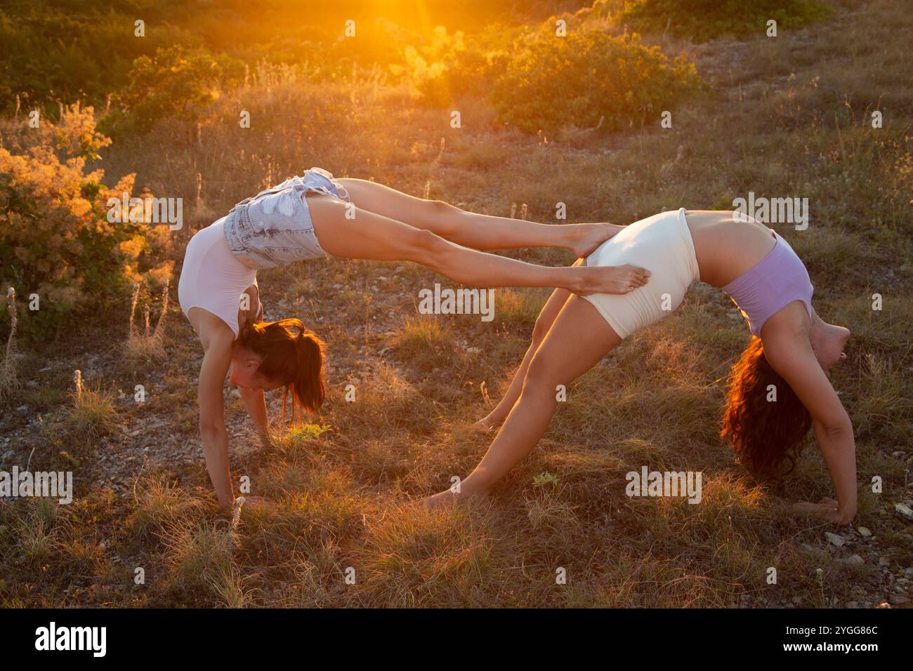 Gymnasts practicing gymnastics gym hi-res stock photography and images ...