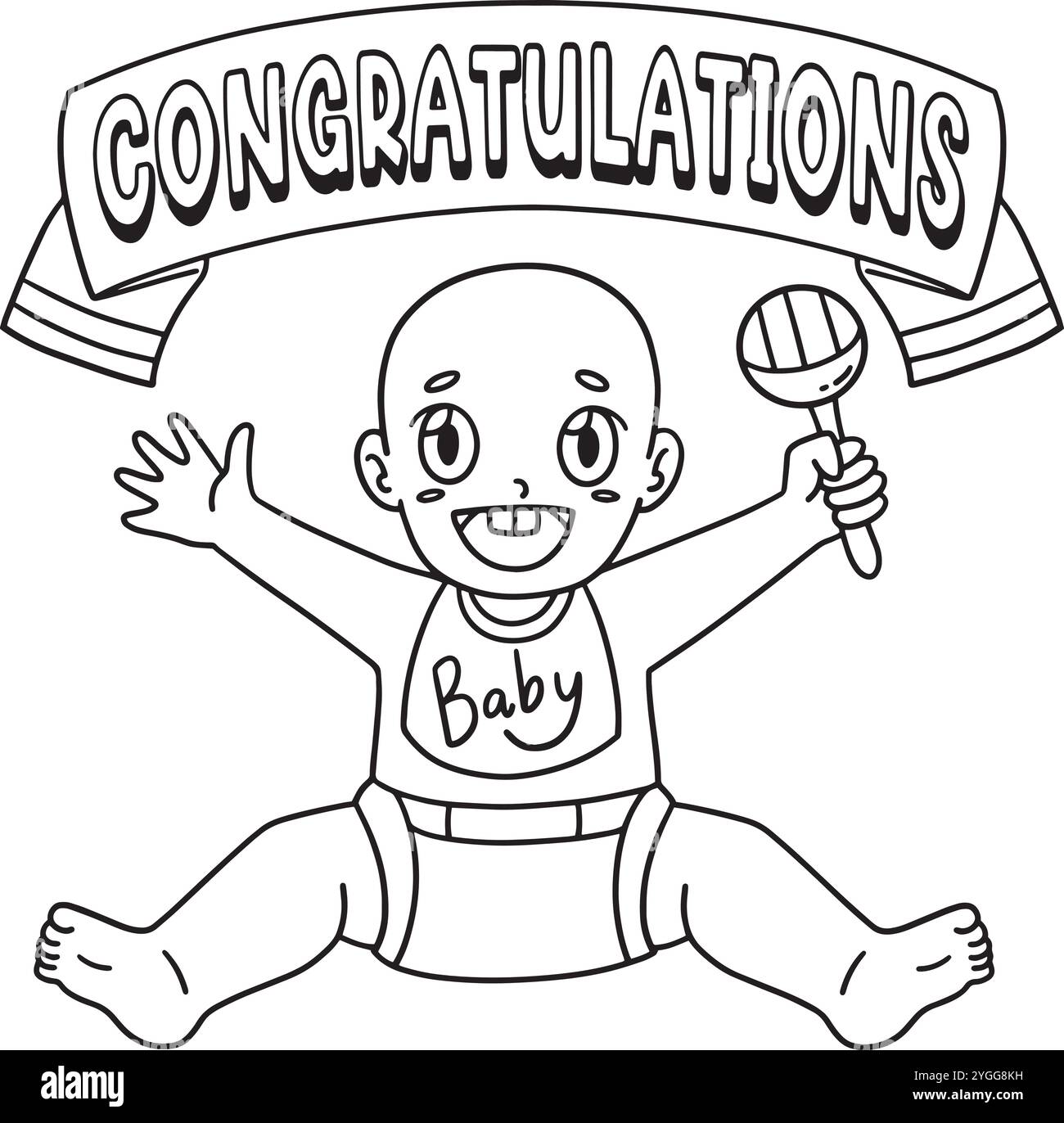 Baby Shower Congratulations Banner Isolated Stock Vector Image & Art ...