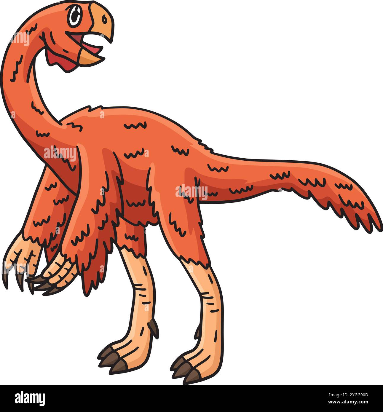 Dinosaur Gigantoraptor Cartoon Colored Clipart Stock Vector Image & Art ...