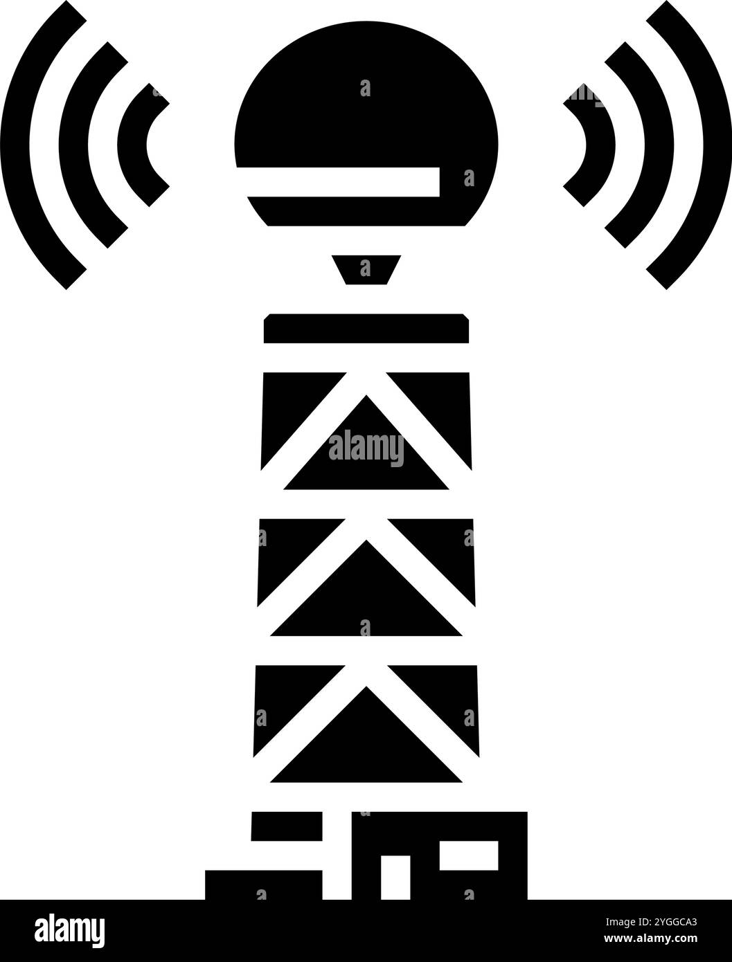 weather radar hurricane disaster glyph icon vector illustration Stock ...