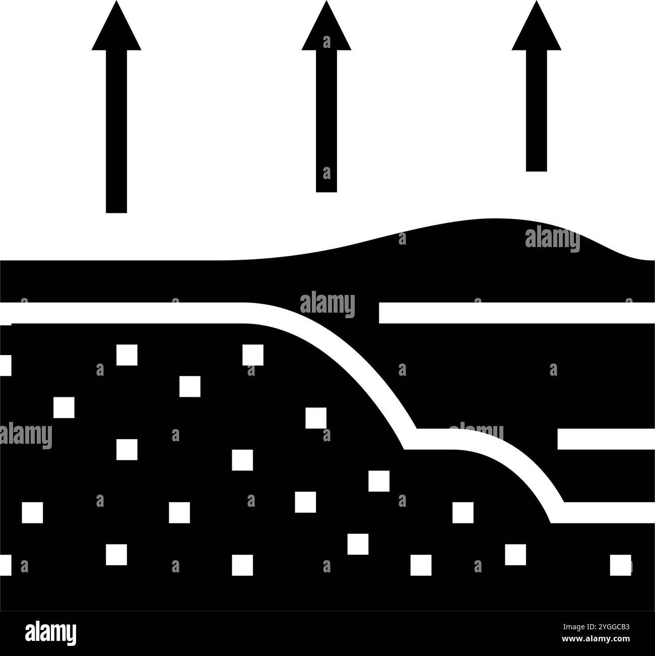 storm surge hurricane disaster glyph icon vector illustration Stock ...
