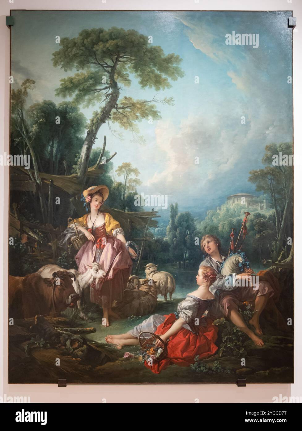 Pastoral with a Bagpipe Player, by François Boucher. The Wallace ...