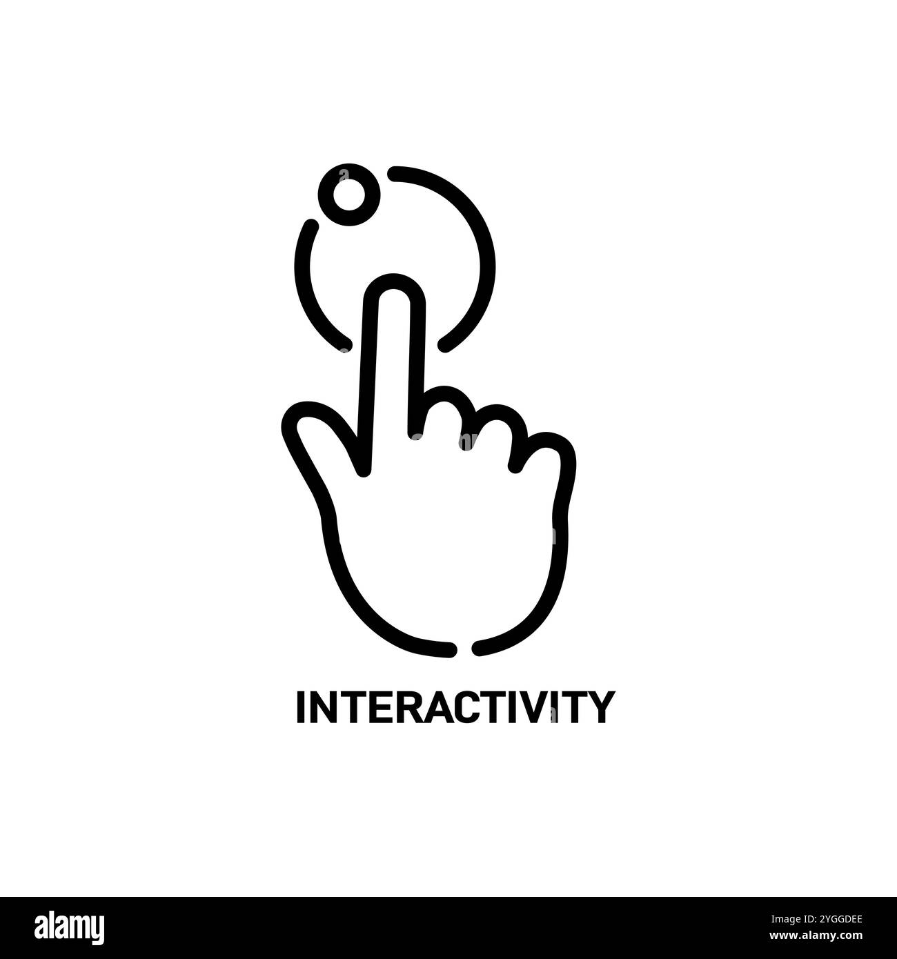Interactive interface line icon, outline vector illustration, linear ...