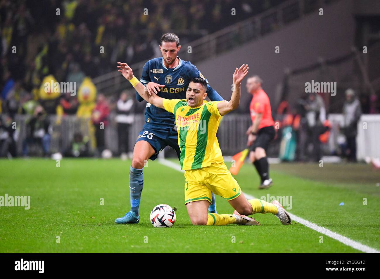 25 Adrien RABIOT (om) - 31 Mostafa MOHAMED (fcn) during the Ligue 1 MCDonald's match between ...