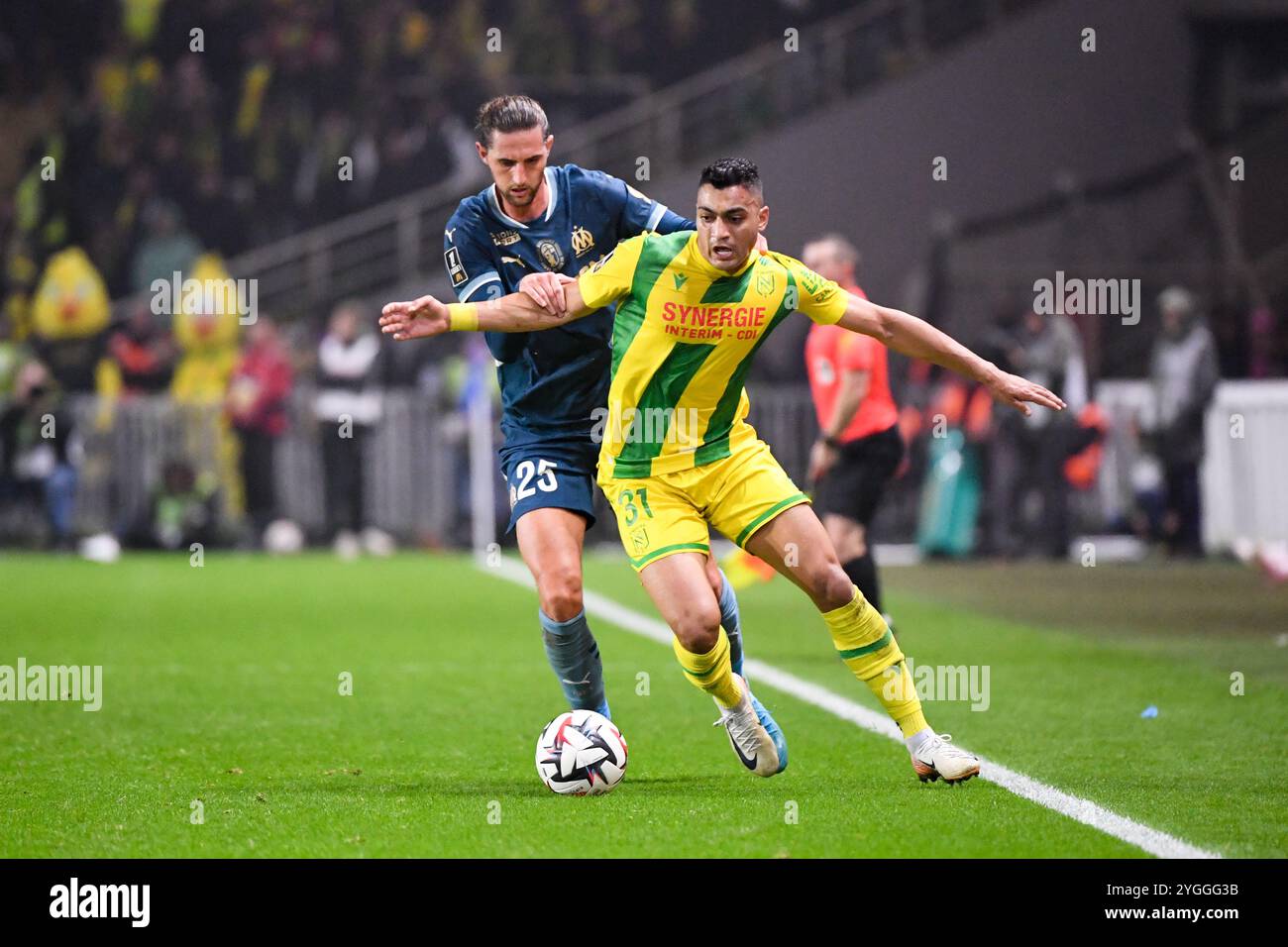 25 Adrien RABIOT (om) - 31 Mostafa MOHAMED (fcn) during the Ligue 1 ...