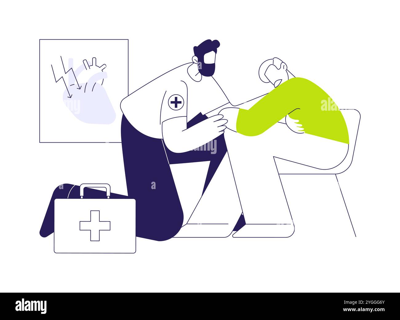 Heart attack abstract concept vector illustration Stock Vector Image ...