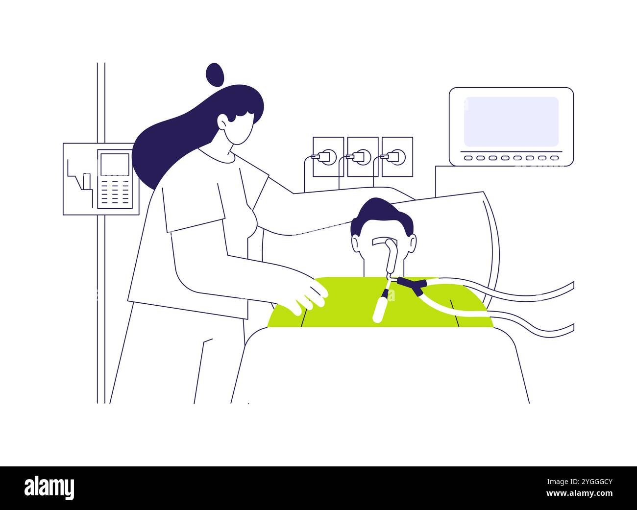 Coma patient illustration hi-res stock photography and images - Alamy
