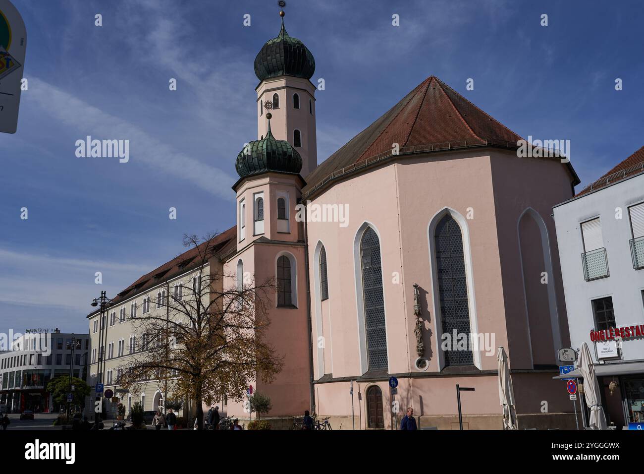 Straubing, Germany - October 12, 2024 - the Theresienplatz in the city ...
