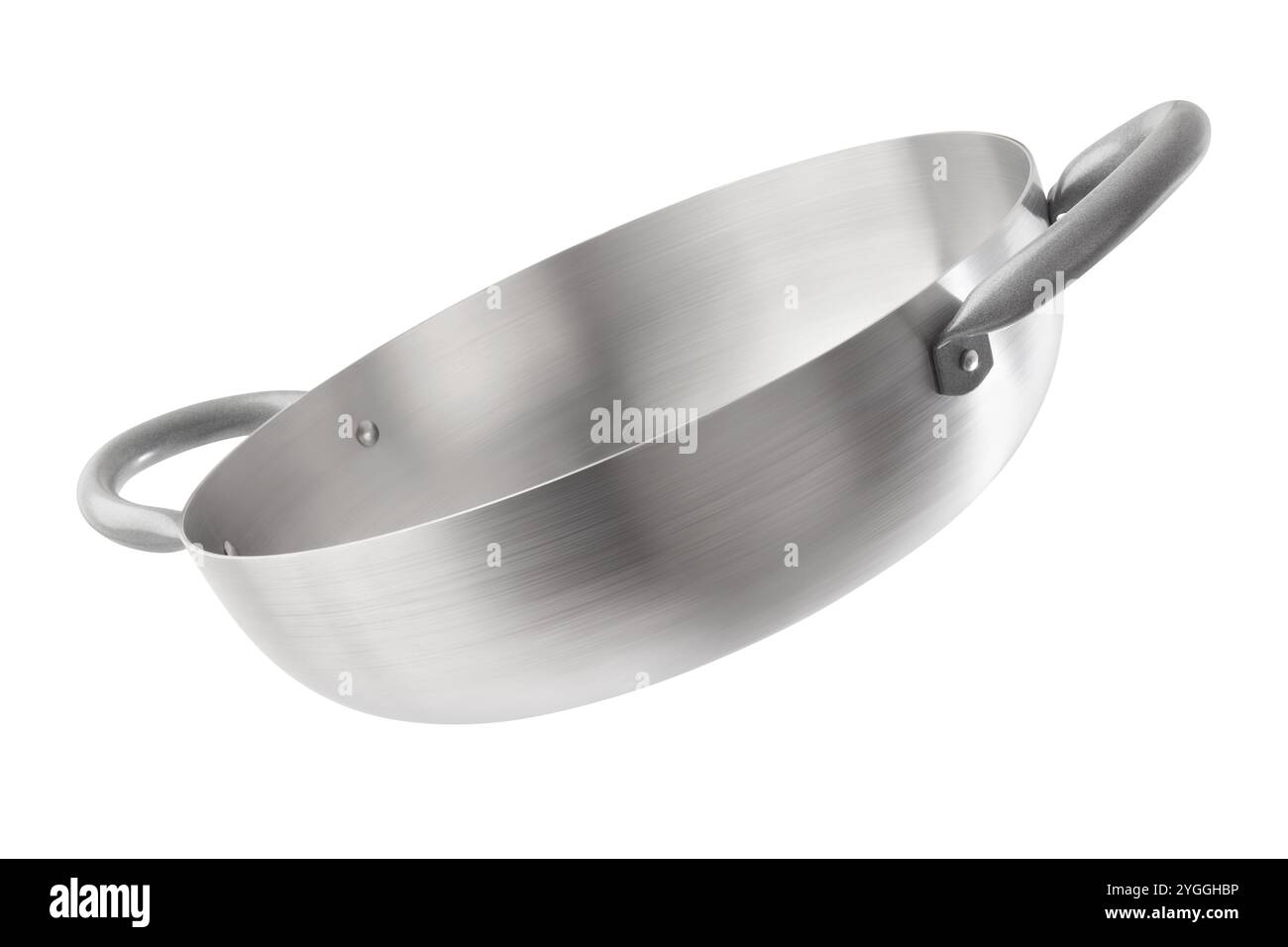 Stainless steel saucepan pot cooking, for home kitchen, front view ...