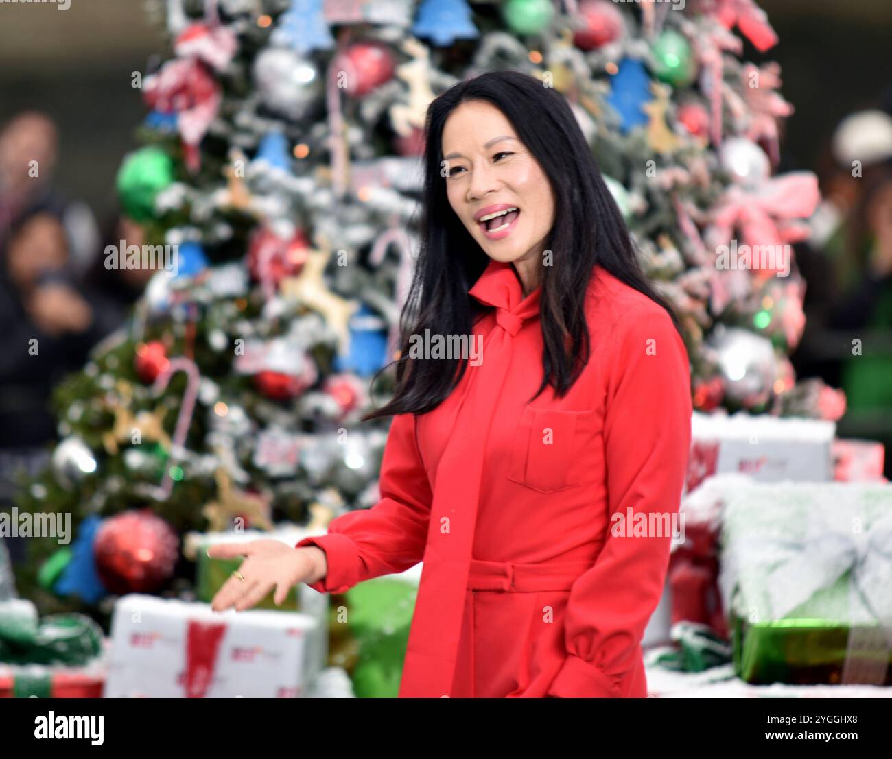 Lucy Liu at the Photocall for Red One, Potters Field, London Stock ...