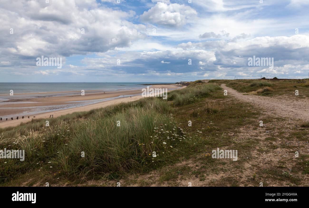 The north east coast at ,Hartlepool,England,UK showing pathways and ...