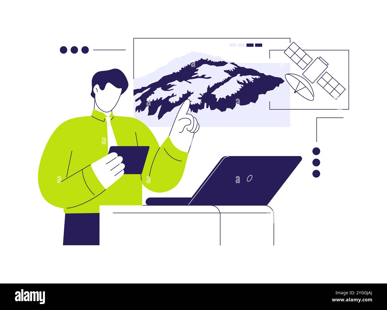Present remote sensing data abstract concept vector illustration Stock ...