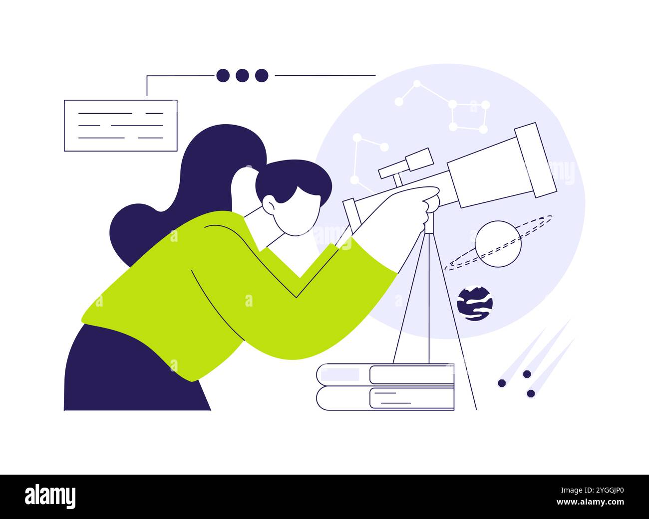 Space observation abstract concept vector illustration Stock Vector ...