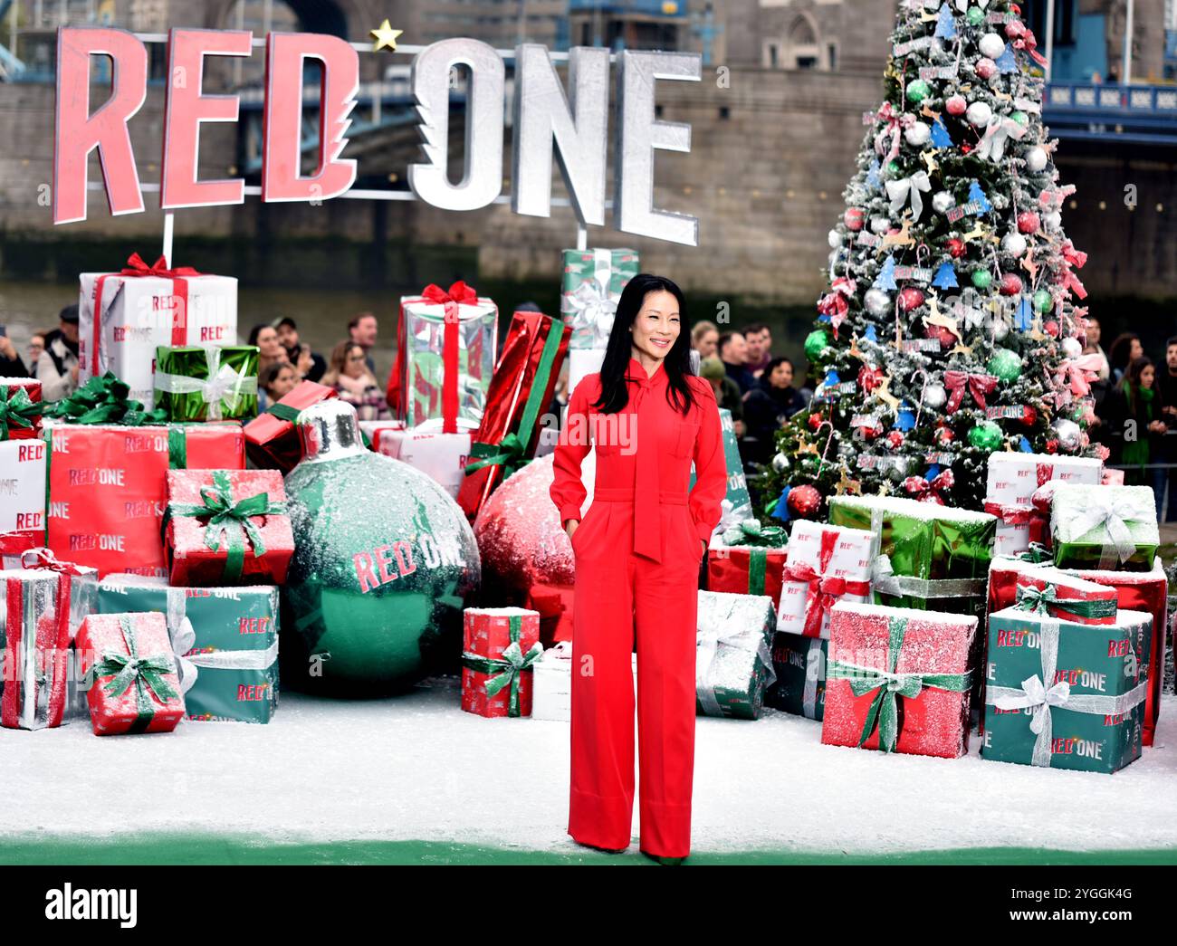 Lucy Liu at the Photocall for Red One, Potters Field, London Stock ...