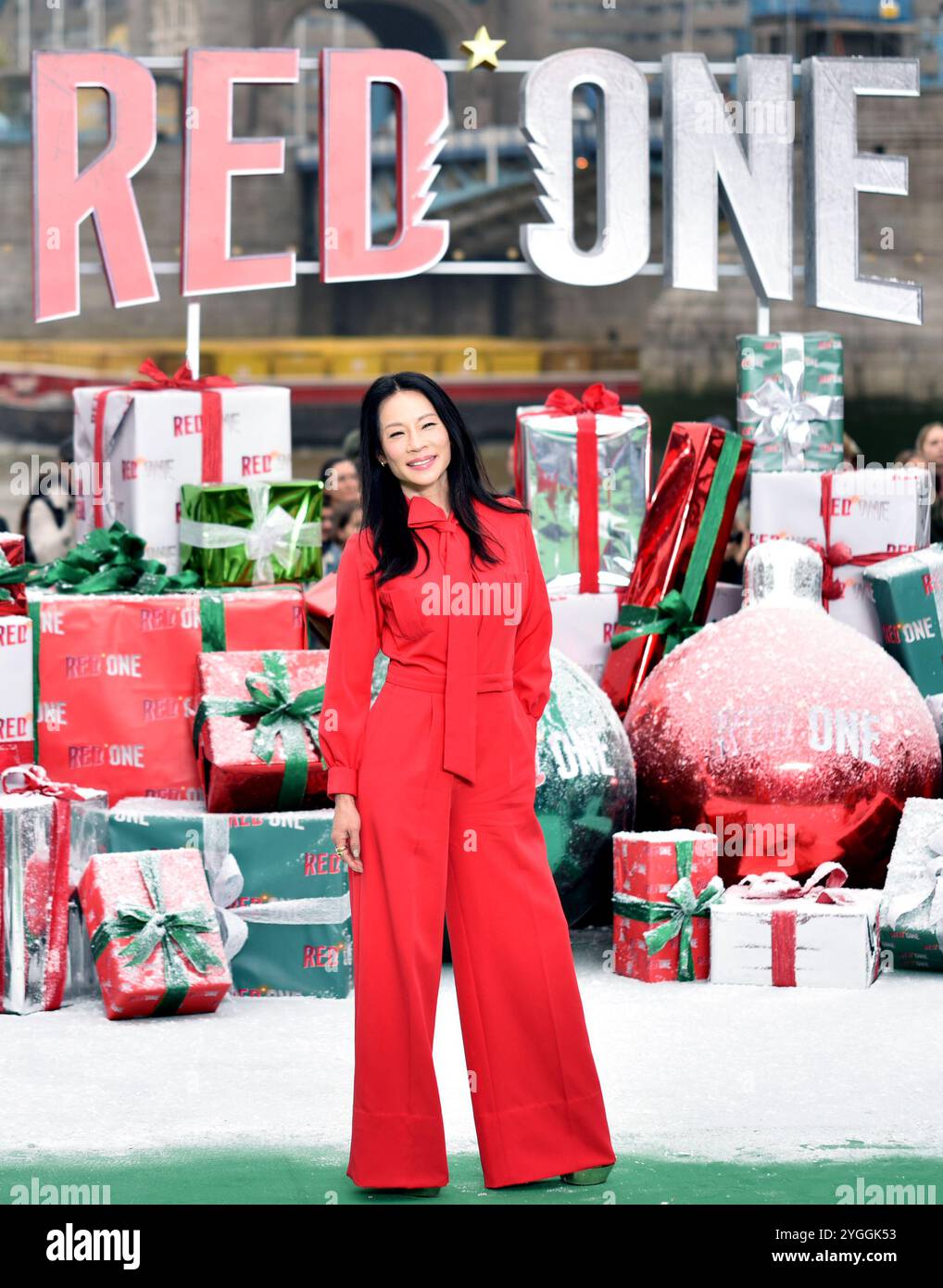 Lucy Liu at the Photocall for Red One, Potters Field, London Stock ...