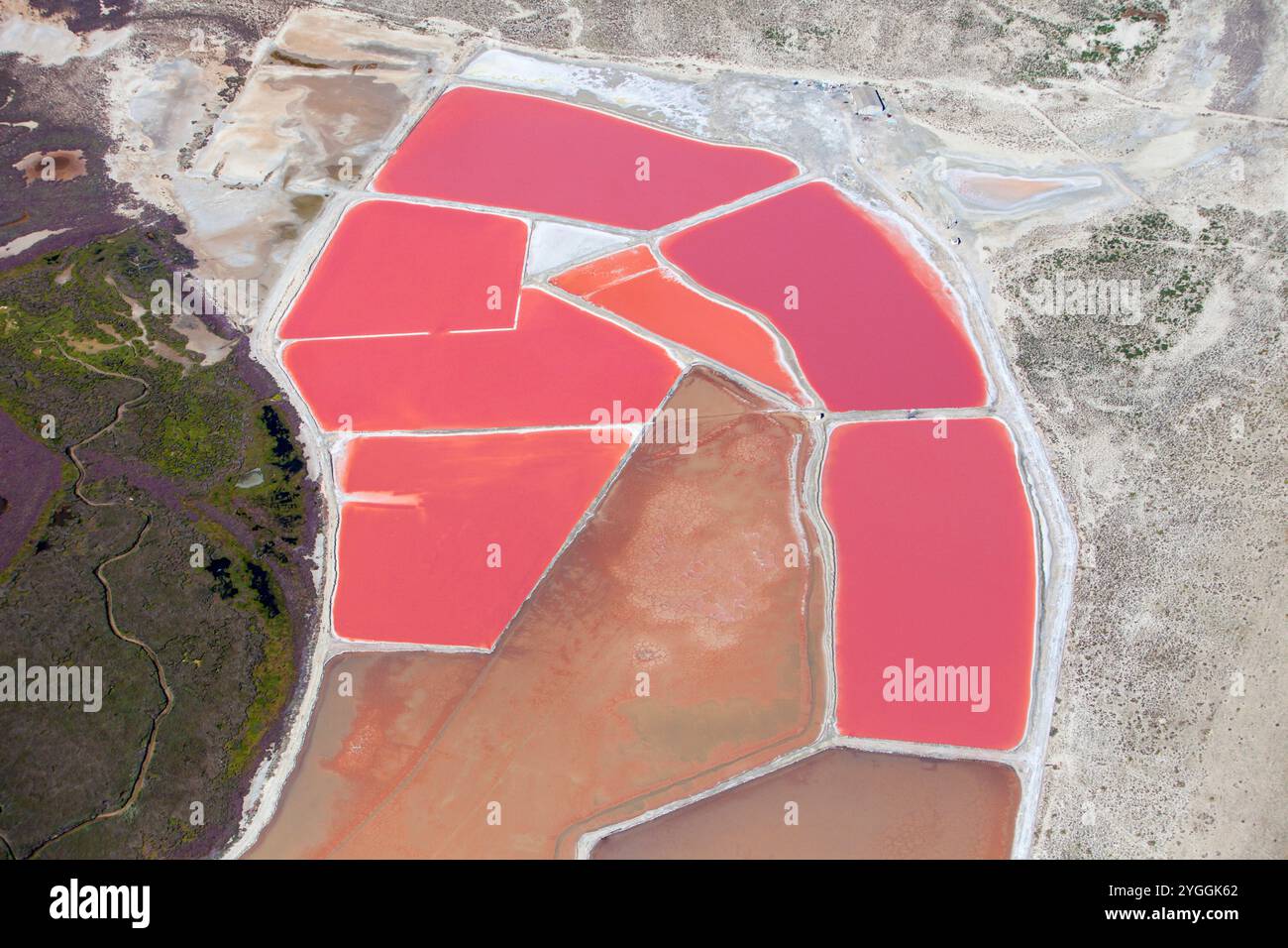 Aerial View of salt pans, South Africa Stock Photo - Alamy