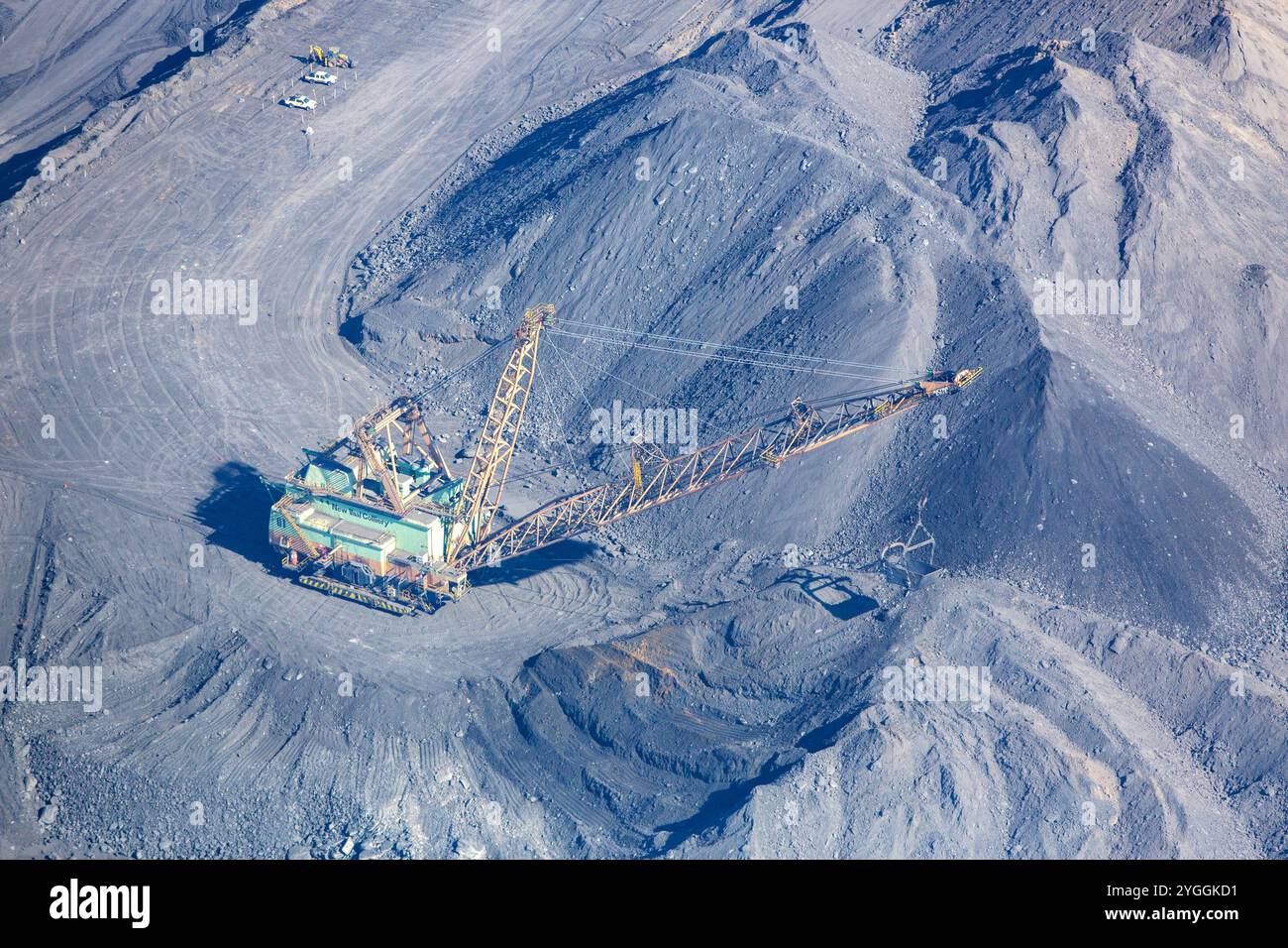 Aerial View of drag line in coal mine, South Africa Stock Photo - Alamy