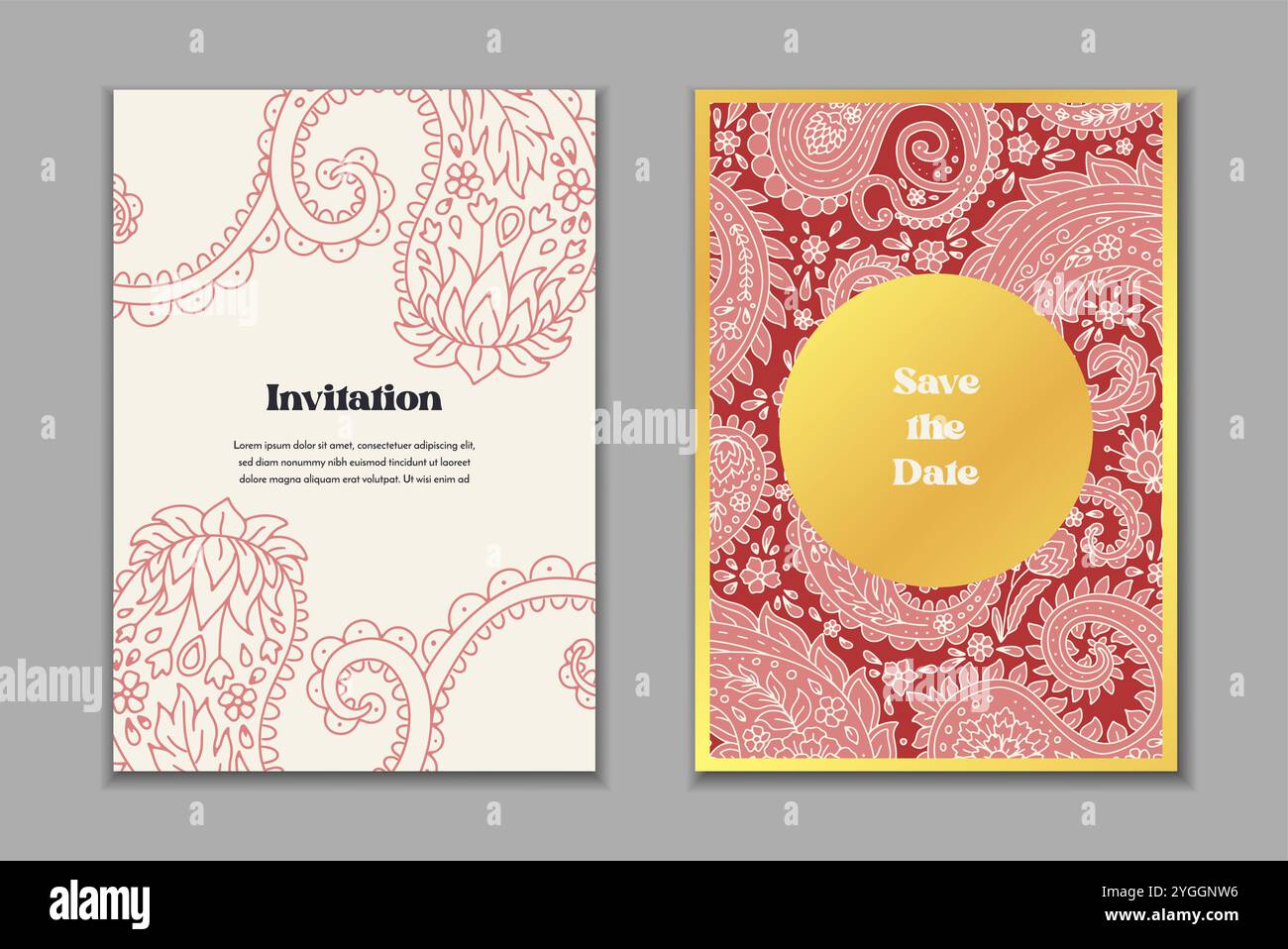 Two floral motifs Stock Vector Images - Alamy