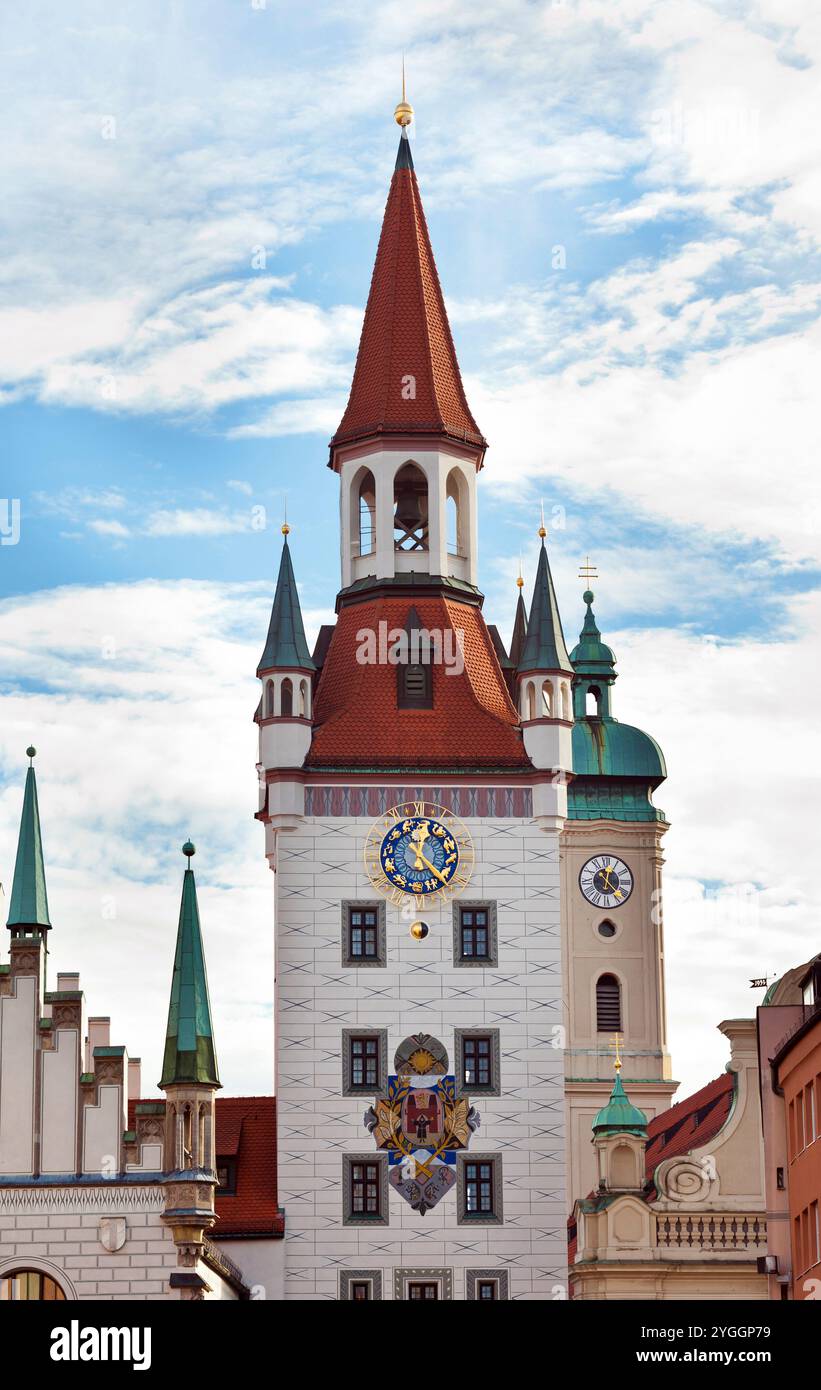 Famous Zodiac Clock Tower on the facade of the old town hall ...