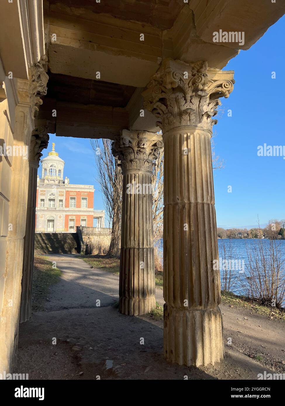 This photo captures the stunning Marble Palace by Saint Lake in the New ...