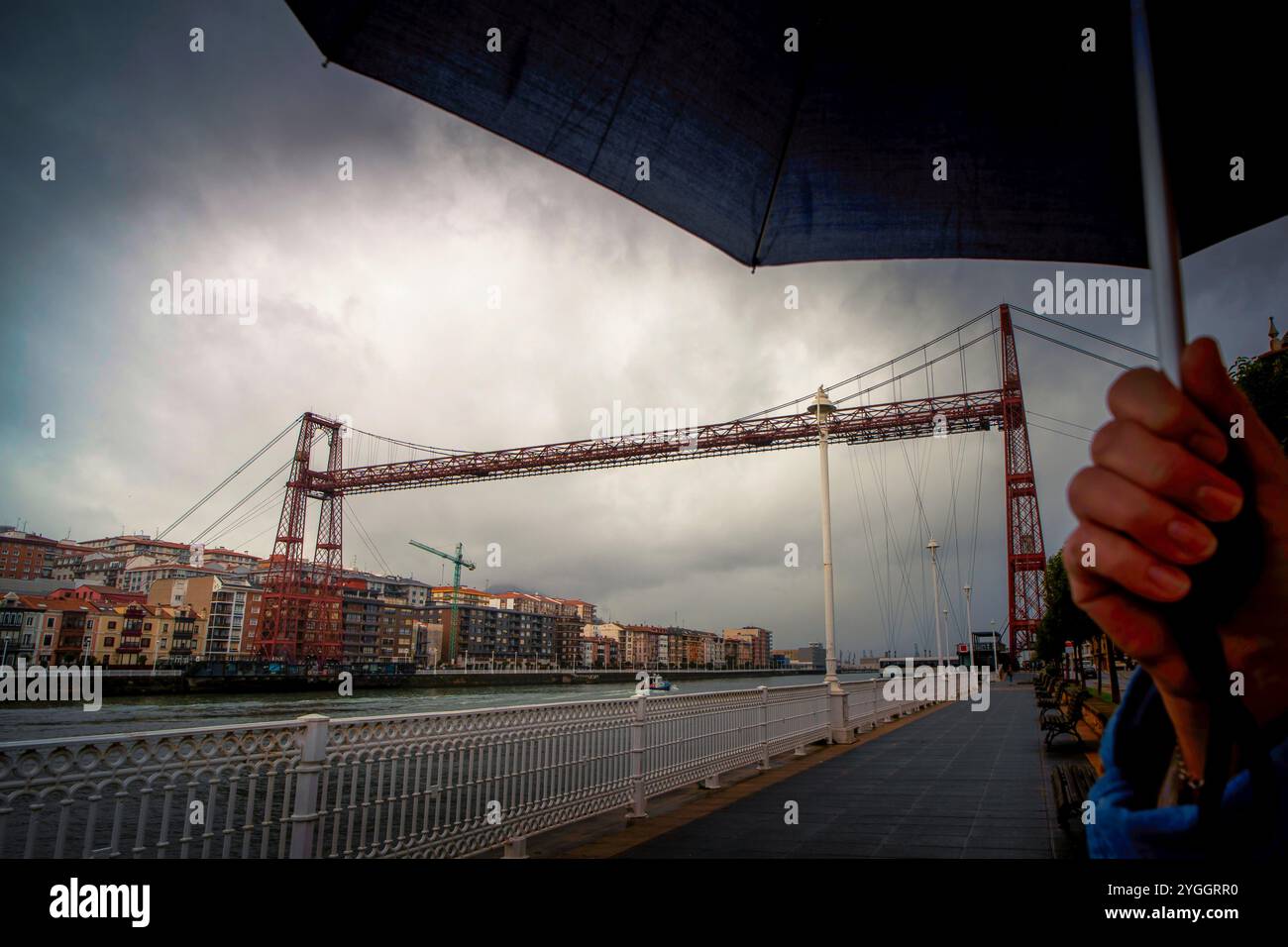 getxo bridge with side view Stock Photo - Alamy