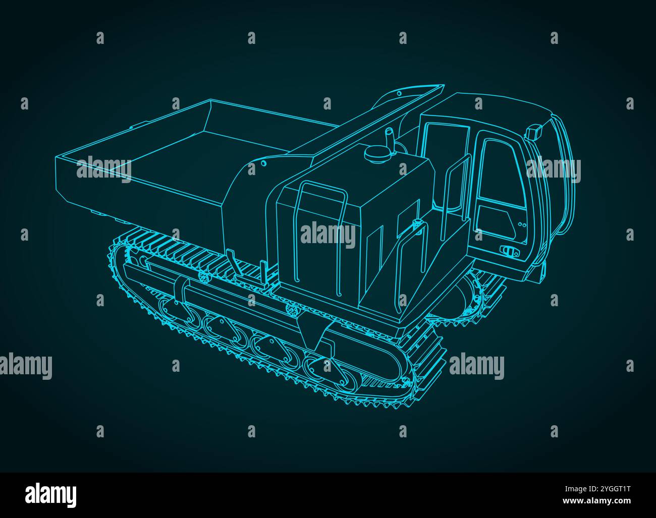 Tracked crawler dump truck. Heavy construction equipment Stock Vector ...